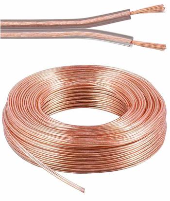 PremiumCord Kabely na propojení reprosoustav 99,9% měď 2x0,75mm2 50m ...